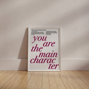 You Are the Main Character Print Trendy Newspapers Print Main Character ...