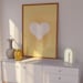Yellow Wall Art Decor Yellow Heart Poster Yellow Trendy Room Decor ...
