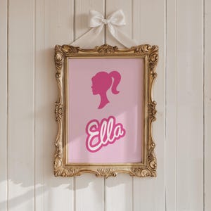 Barb Personalised Name Print Barb Poster Custom Barb Girls Bedroom ...
