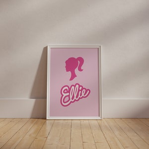 Barb Personalised Name Print Barb Poster Custom Barb Girls Bedroom ...