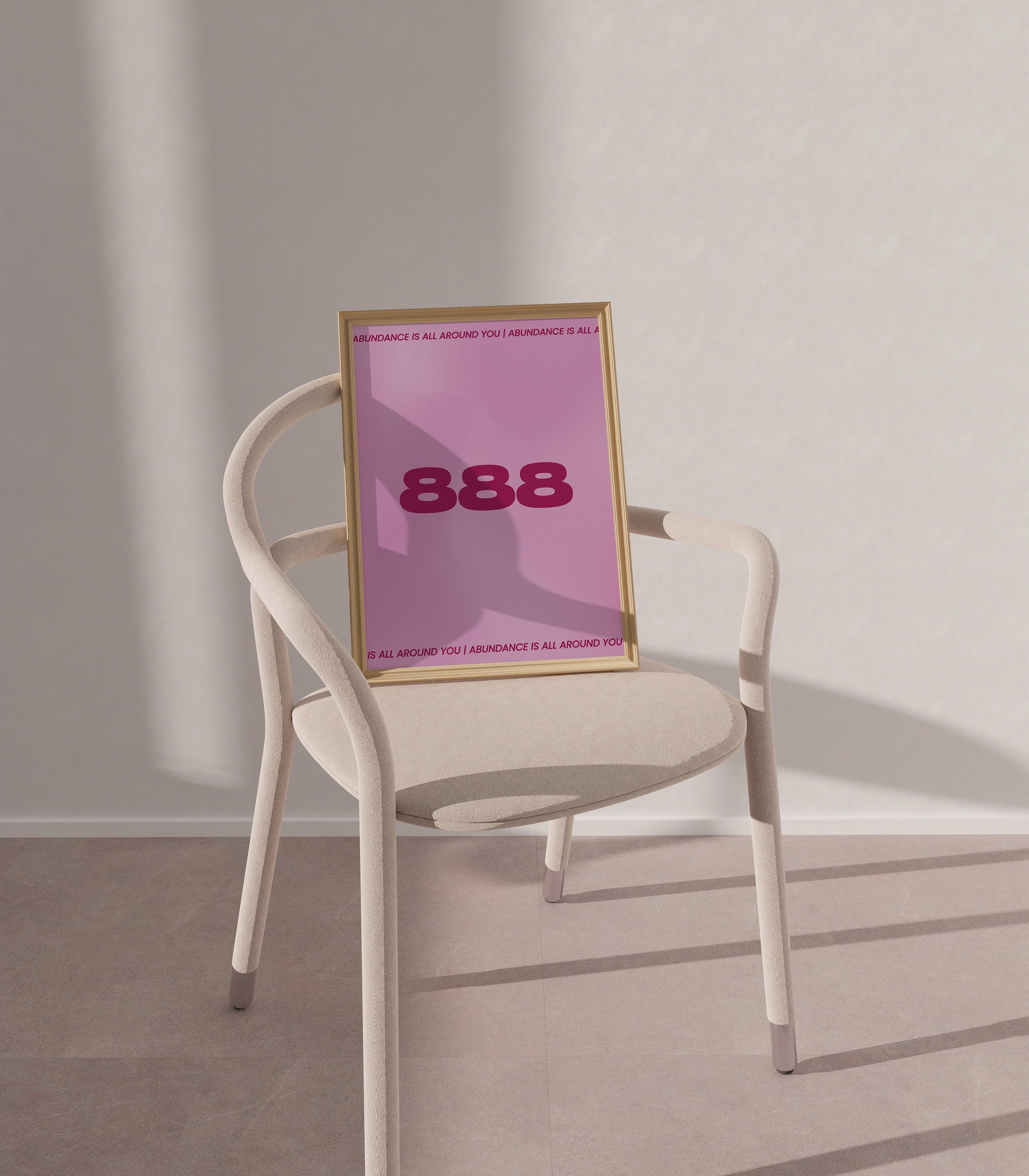 Angel Number 888 Poster Dark Pink 888 Wall Art Trendy 888 Poster Angel ...