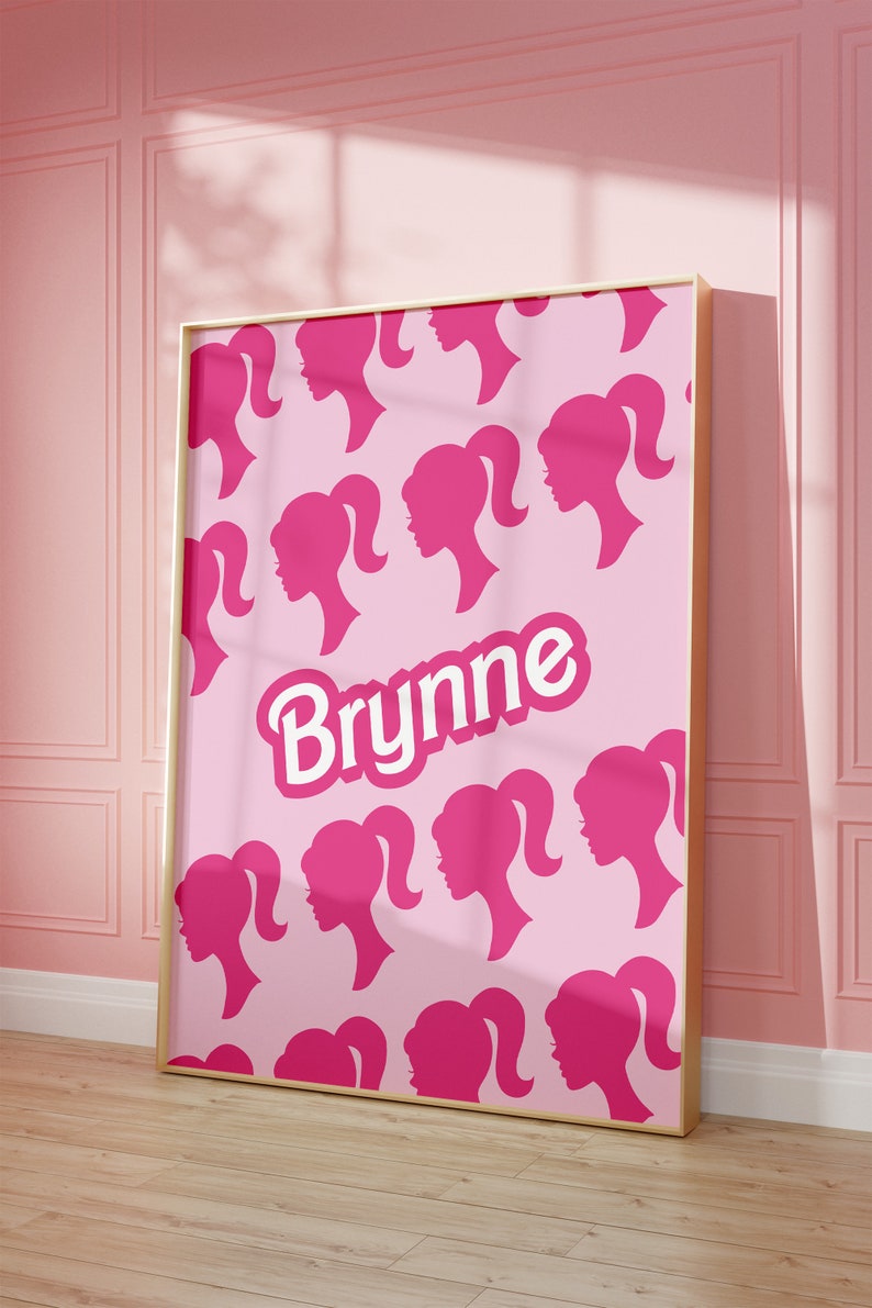 Barb Personalised Name Print Barb Poster Custom Barb Girls Bedroom ...