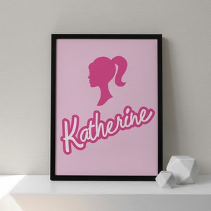 Barb Personalised Name Print Barb Poster Custom Barb Girls Bedroom ...