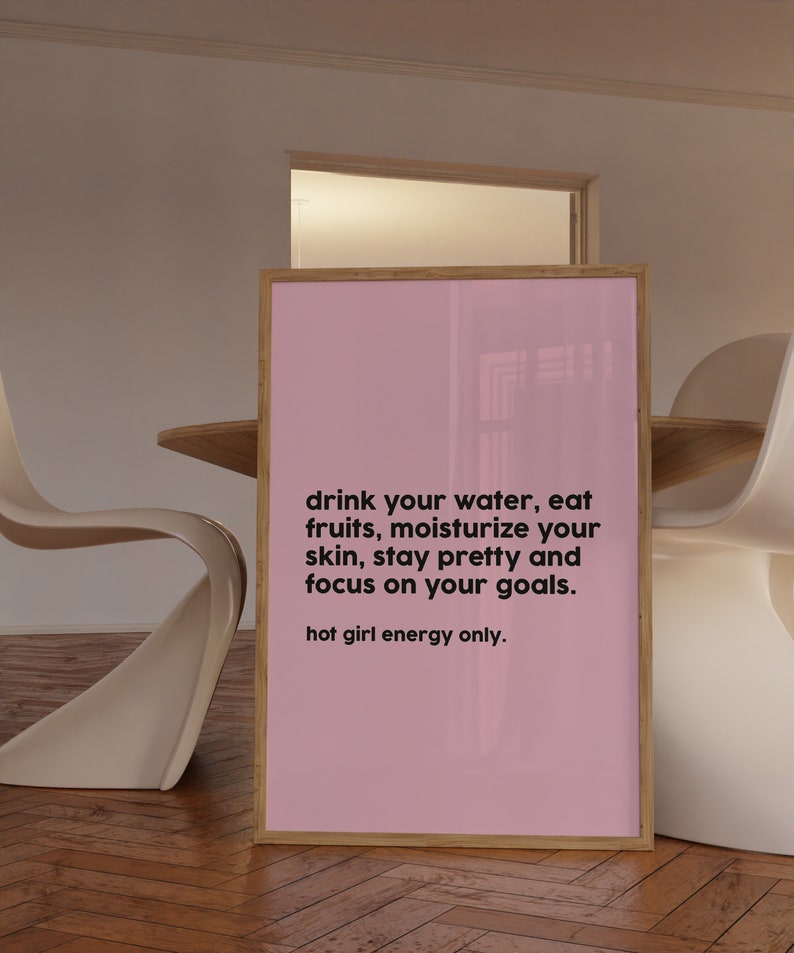 That Girl Pink Poster Trendy That Girl Wall Art It Girl Aesthetic ...