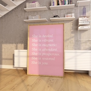 That Girl Pink Wall Art Trendy That Girl Wall Art It Girl Aesthetic ...