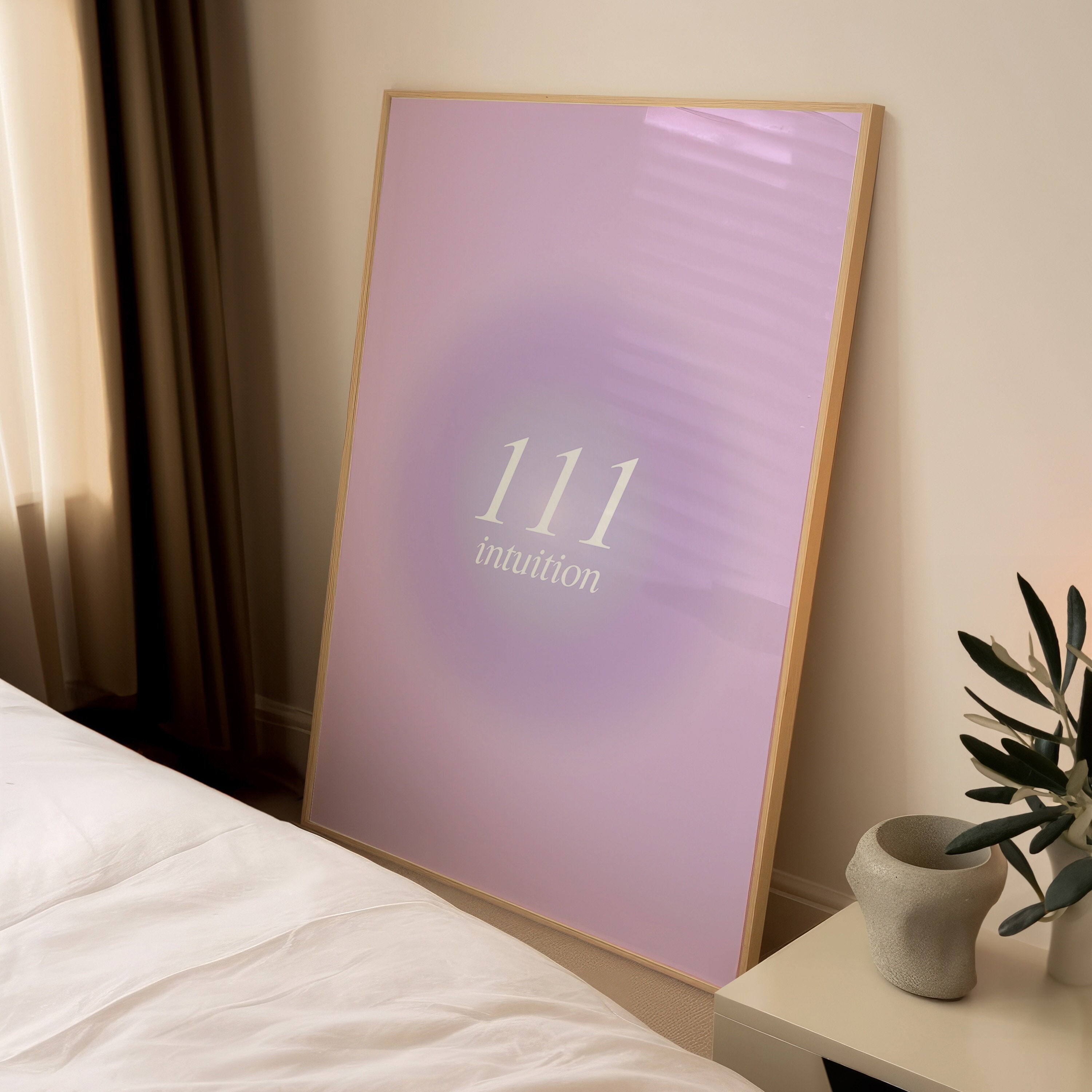 Purple 111 Poster Purple 111 Intuition Print Lavender Angel Number 111 ...