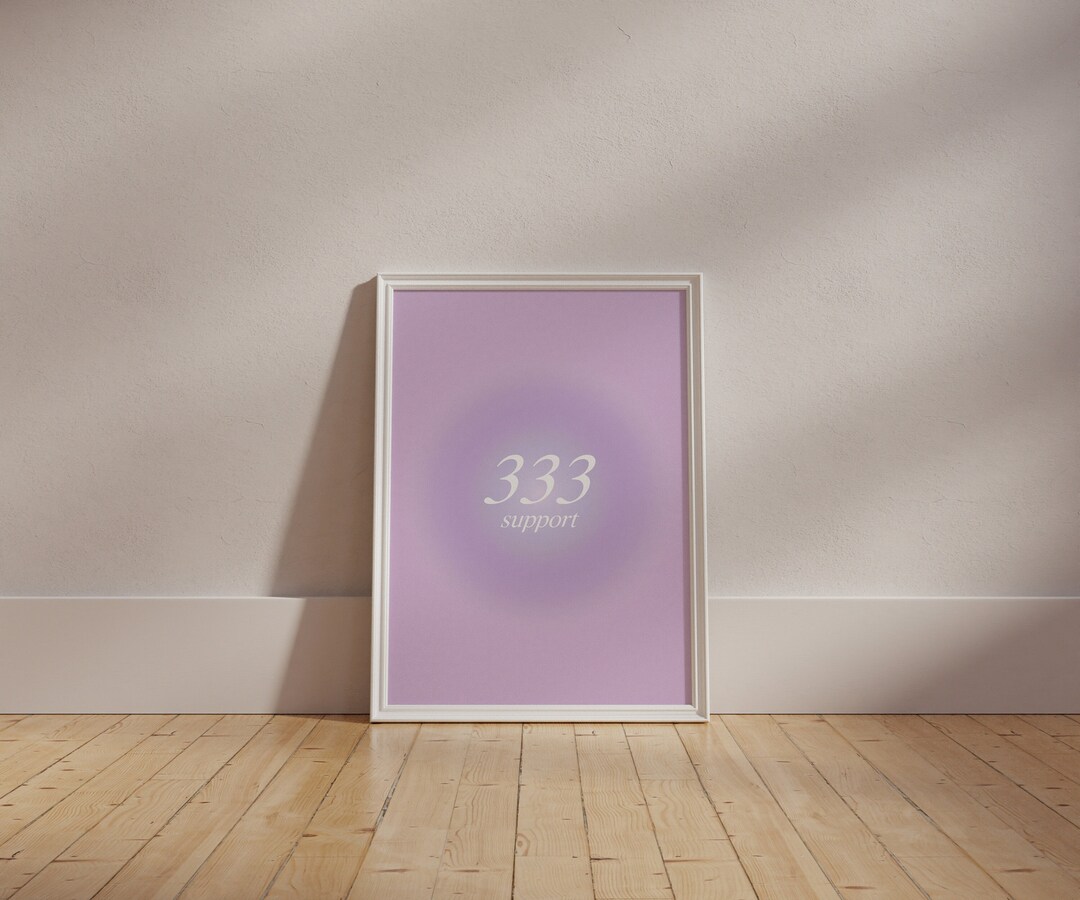 Engel-Zahl 333 Lila Wand-Druck Lavendel 333 Wall Art 333 Aura Poster ...