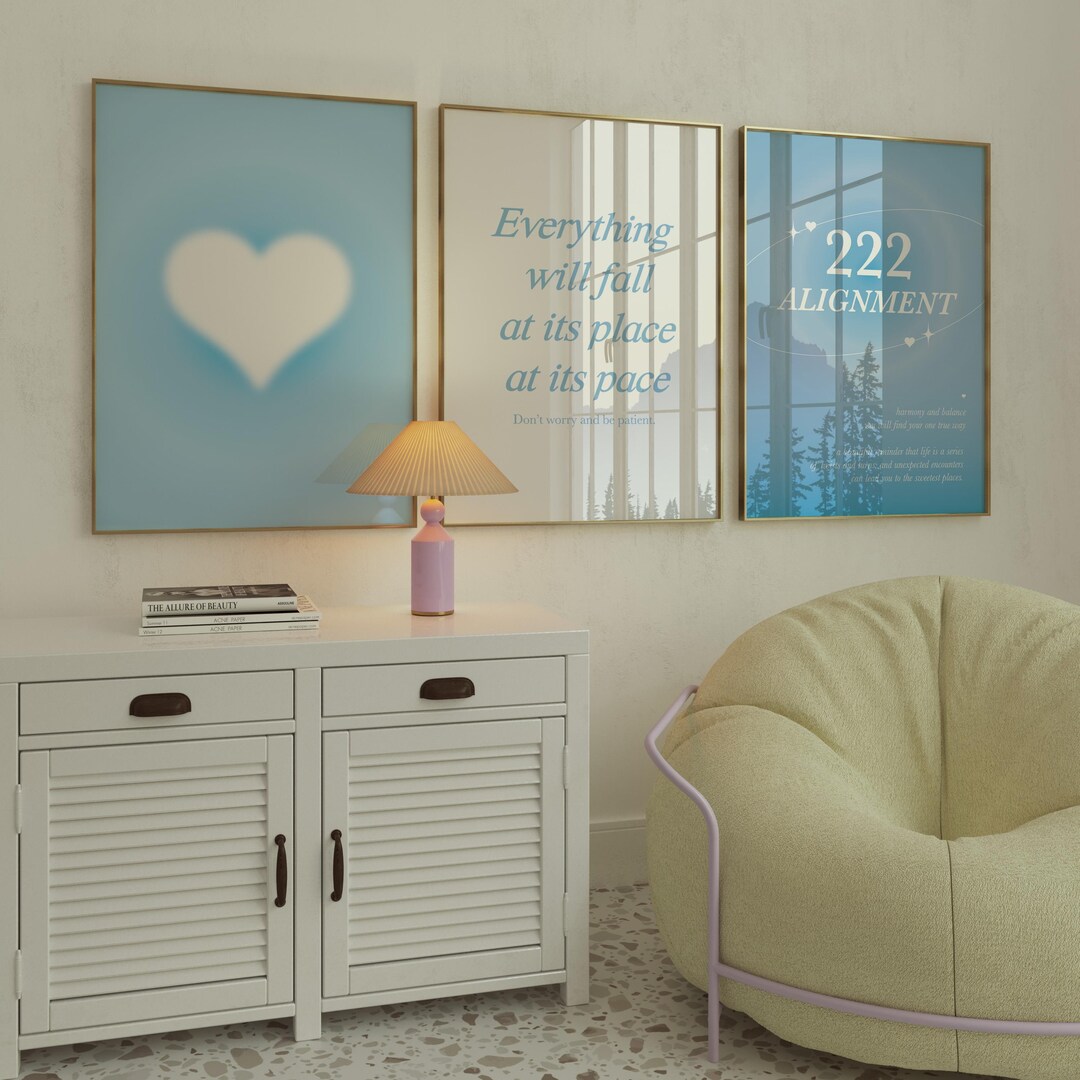 Blue Wall Prints Blue Wall Decor Blue 222 Art Print Blue Quote Poster ...