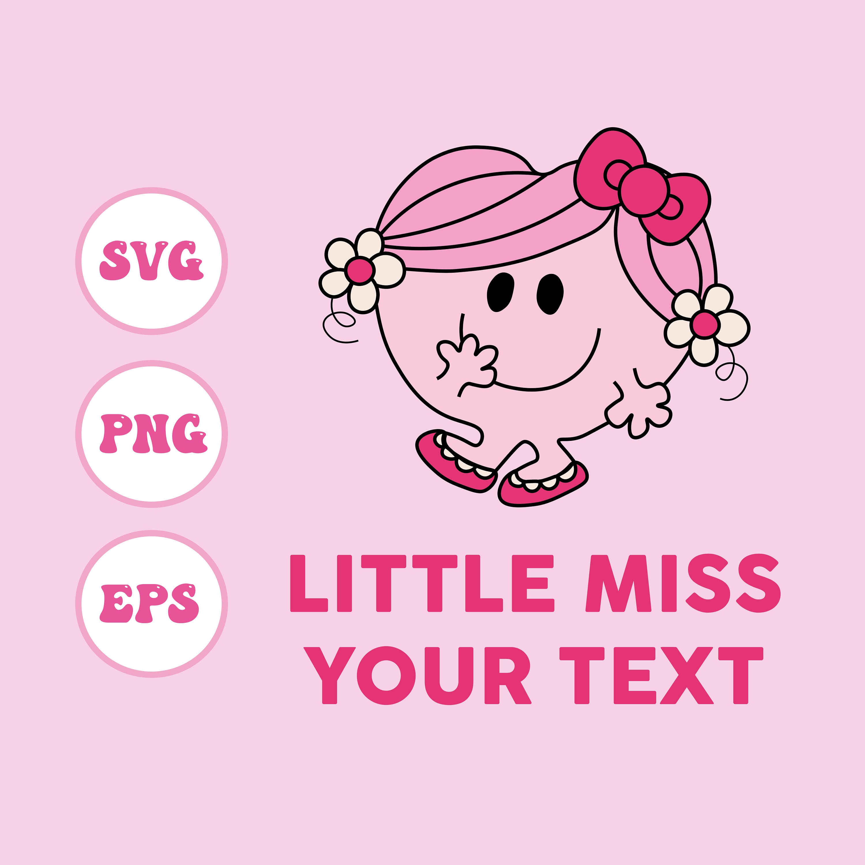 Custom Little Miss Svg Pink Little Miss Custom Text Svg - Etsy