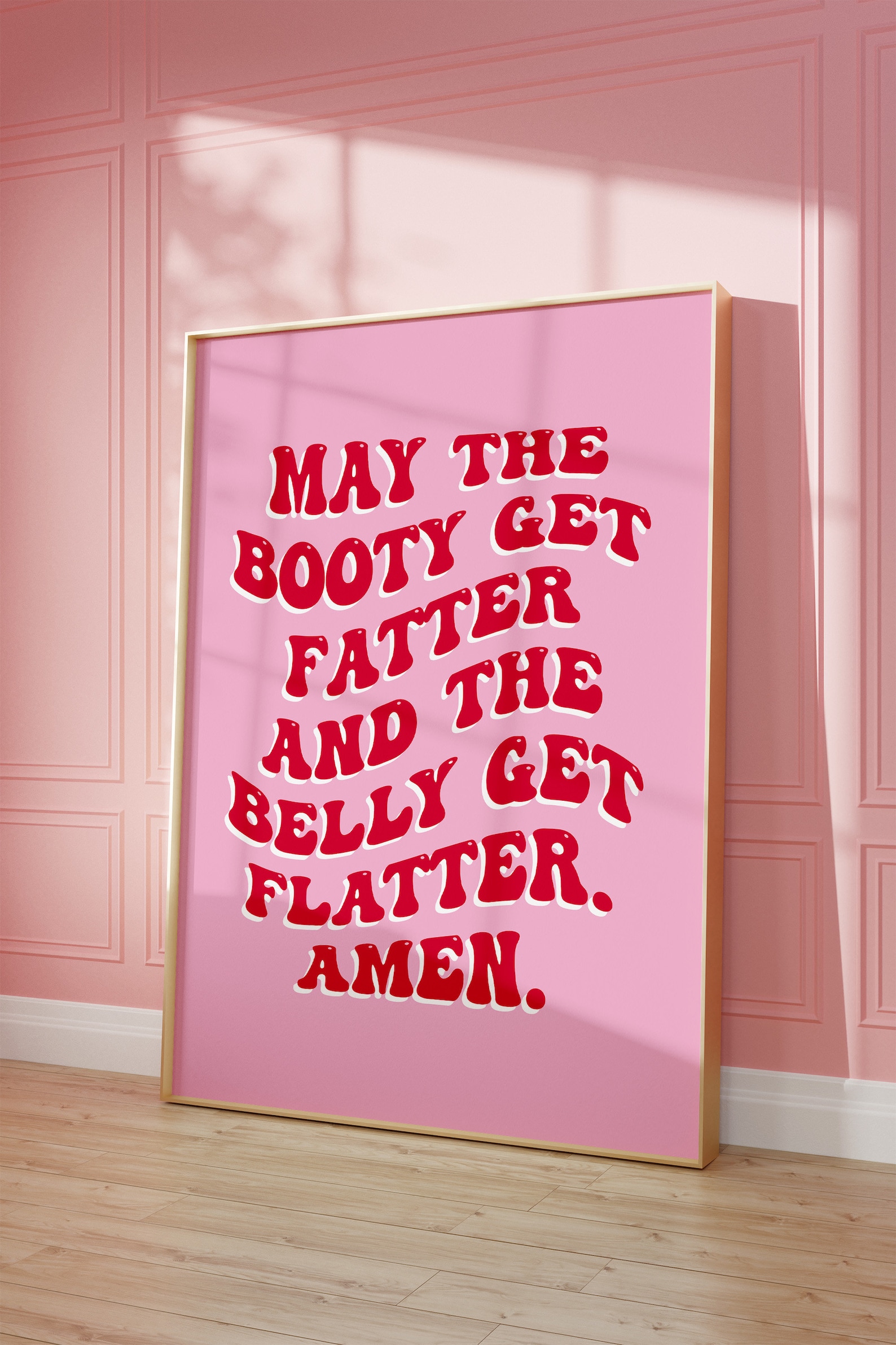 Gym Girl Room Decor Pink and Red Gym Girl Art Pink and Red Gym Girl ...