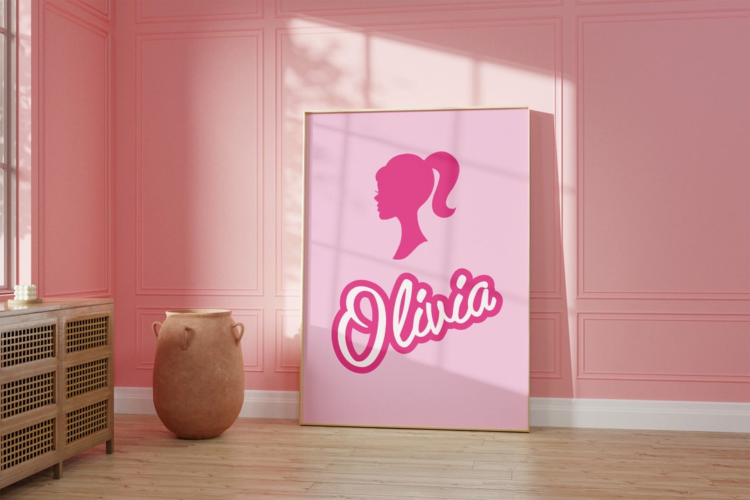 Barb Personalised Name Print Barb Poster Custom Barb Girls Bedroom ...