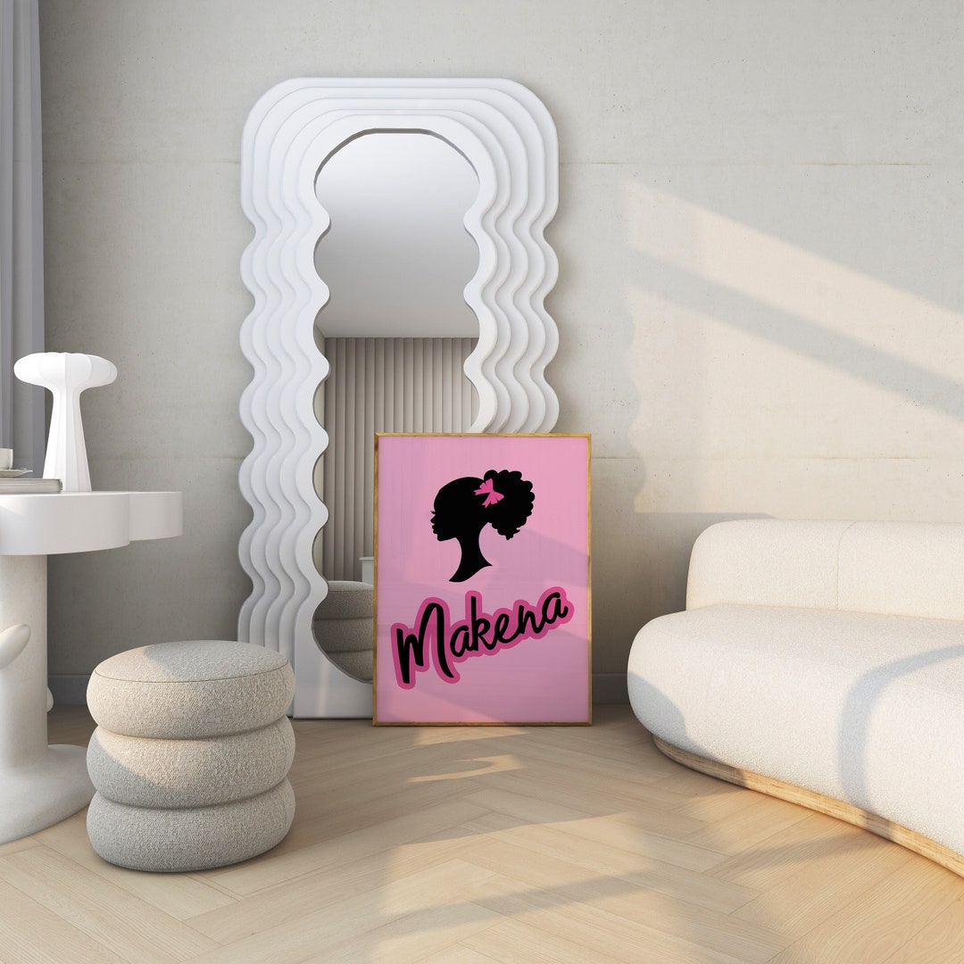 Black African Barb Personalised Name Print Black Afro Barb Poster ...