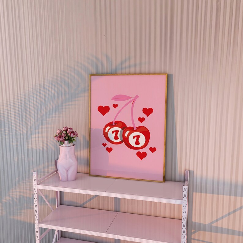Lucky Cherry 777 Print: Retro Y2K Pop Art (digital Download) - Etsy