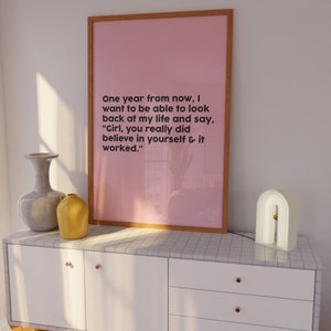 That Girl Poster Trendy Pink That Girl Wall Art It Girl Print Girly ...