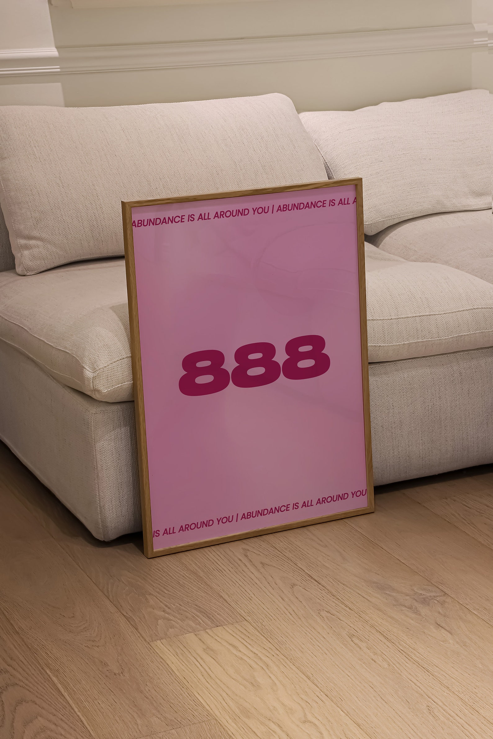 Angel Number 888 Poster Dark Pink 888 Wall Art Trendy 888 Poster Angel ...