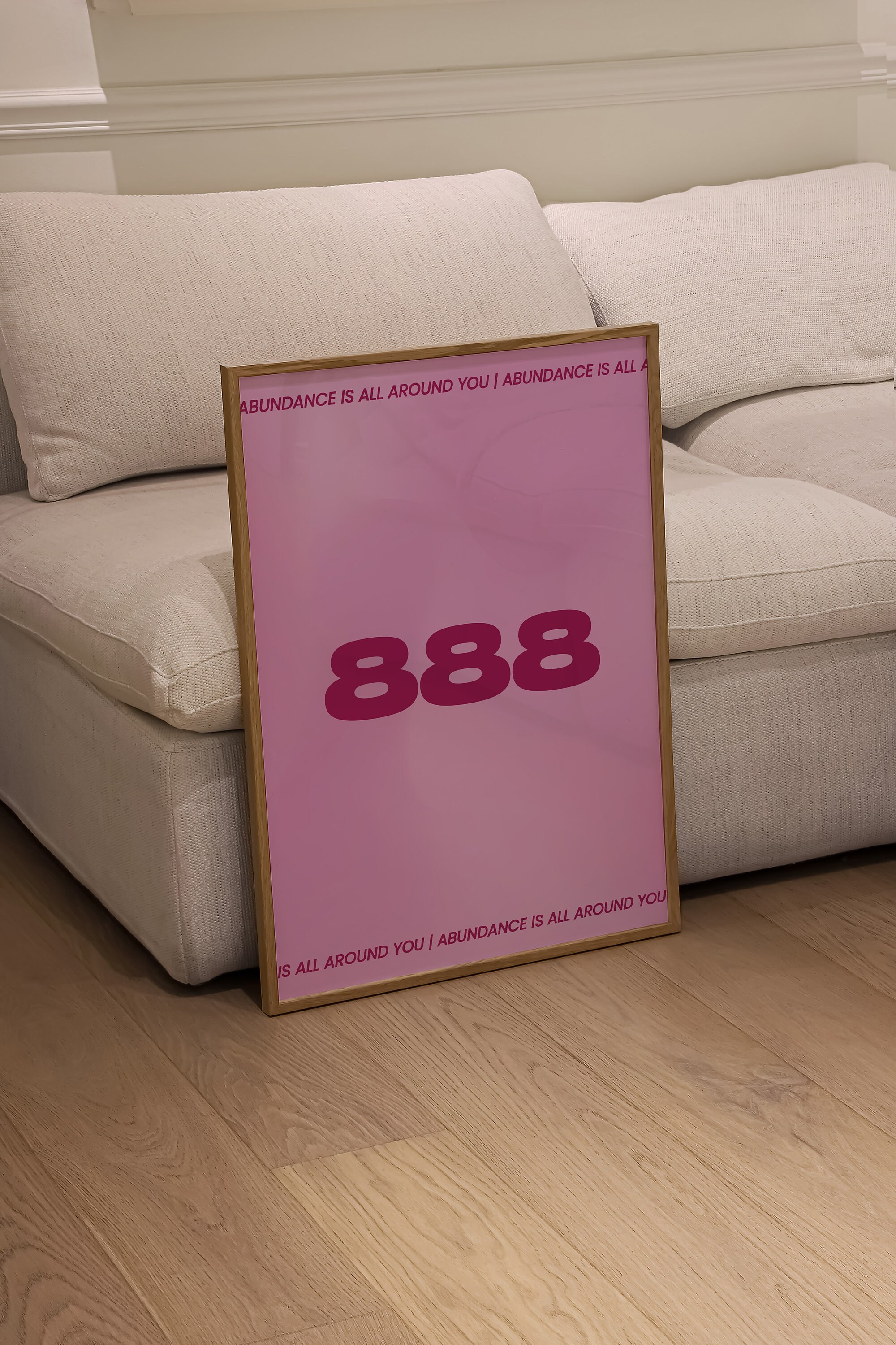 Angel Number 888 Poster Dark Pink 888 Wall Art Trendy 888 Poster Angel ...