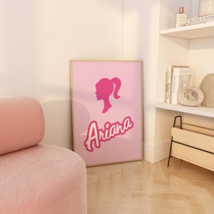 Barb Personalised Name Print Barb Poster Custom Barb Girls Bedroom ...