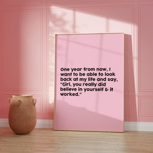 That Girl Poster Trendy Pink That Girl Wall Art It Girl Print Girly ...