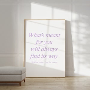 Wall Art Print Trendy Purple Aesthetic Room Decor Poster Dorm Print ...