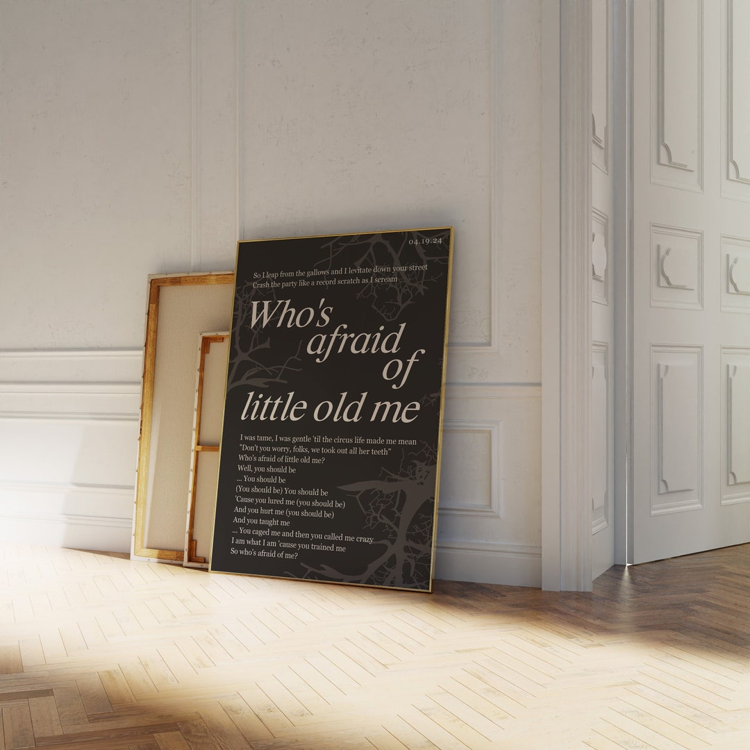 Who's Afraid of Little Old Me Print the Tortured Poets Department ...