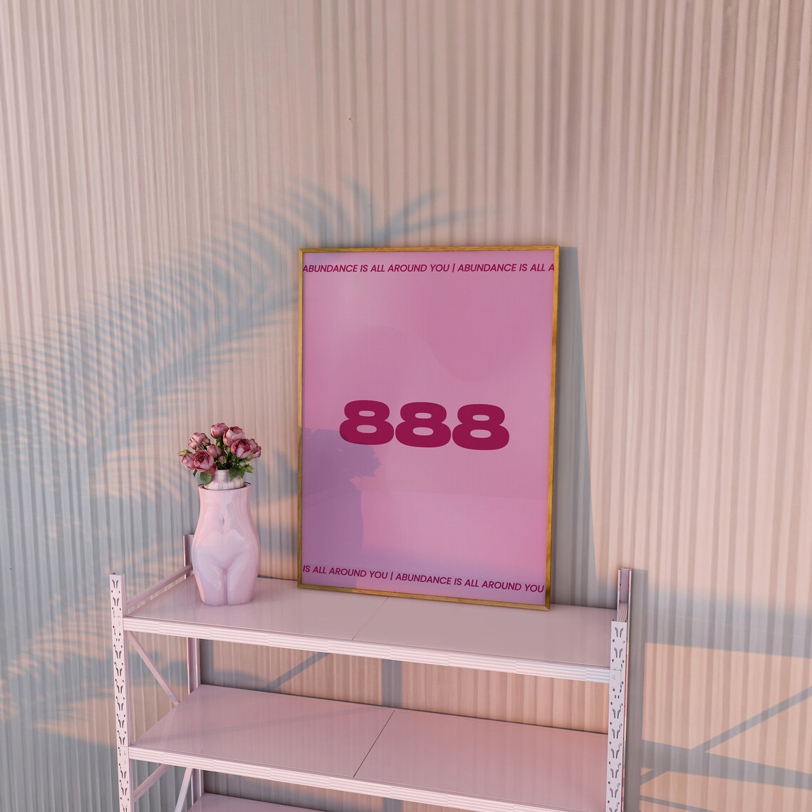 Angel Number 888 Poster Dark Pink 888 Wall Art Trendy 888 Poster Angel ...