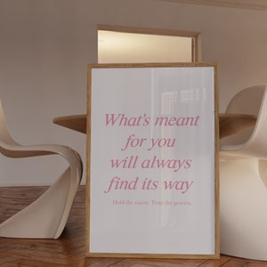 Pink Quote Print Pink Motivational Poster Pink Positive Affirmation ...