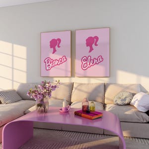 Barb Personalised Name Print Barb Poster Custom Barb Girls Bedroom ...