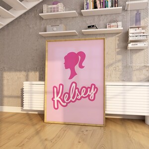 Barb Personalised Name Print Barb Poster Custom Barb Girls Bedroom ...