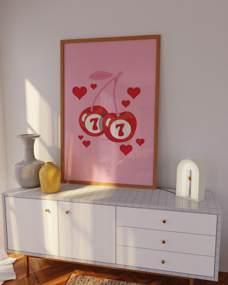 Lucky Cherry 777 Print: Retro Y2K Pop Art (digital Download) - Etsy