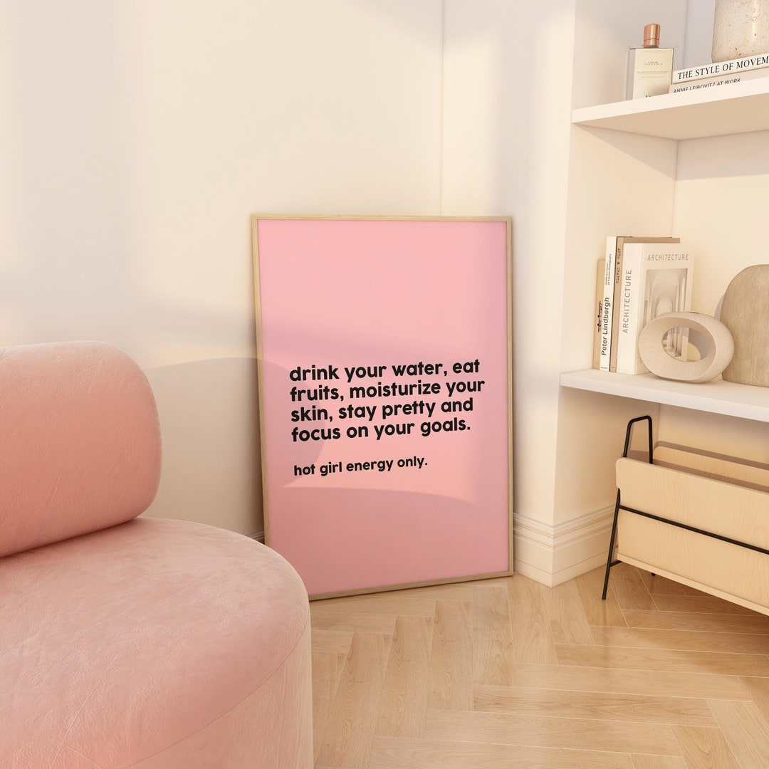 That Girl Pink Poster Trendy That Girl Wall Art It Girl Aesthetic ...