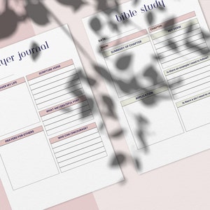 Simple Bible Study Printables, Bible Study Guide, Prayer Journal ...