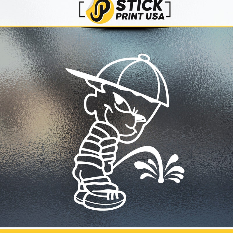 Calvin Pee on Decal - Etsy