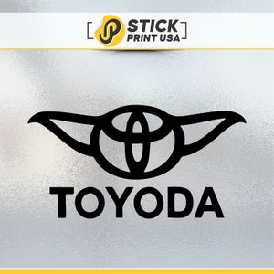 Toyoda Yoda Toyota Vinyl Sticker Decal for Car, Truck, Window, Bumper ...