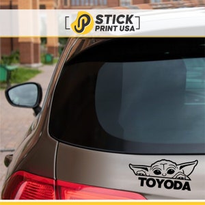 Toyoda With Yoda Toyota Vinyl Sticker Decal for Car, Truck, Window ...