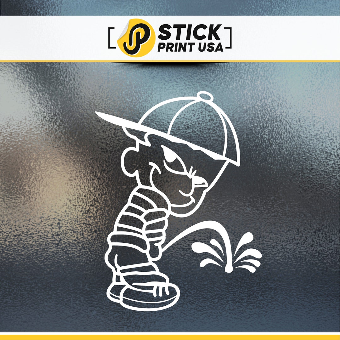 Decal for Bad Boy Calvin Peeing Funny Vinyl Sticker Decal for - Etsy