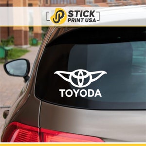 Toyoda Yoda Toyota Vinyl Sticker Decal for Car, Truck, Window, Bumper ...