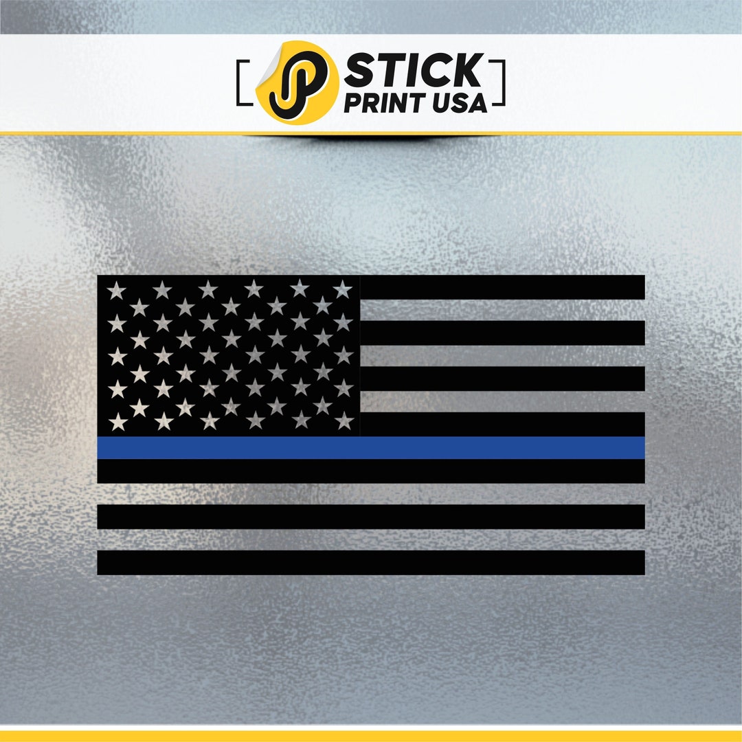 Thin Blue Line Flag Decal American Flag Car Window Decal Law ...