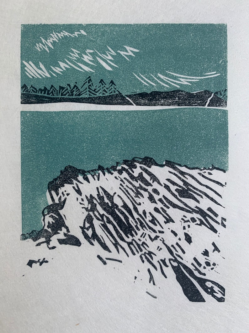 Original "windermere" Print - Original Linocut Print - Home Decor ...