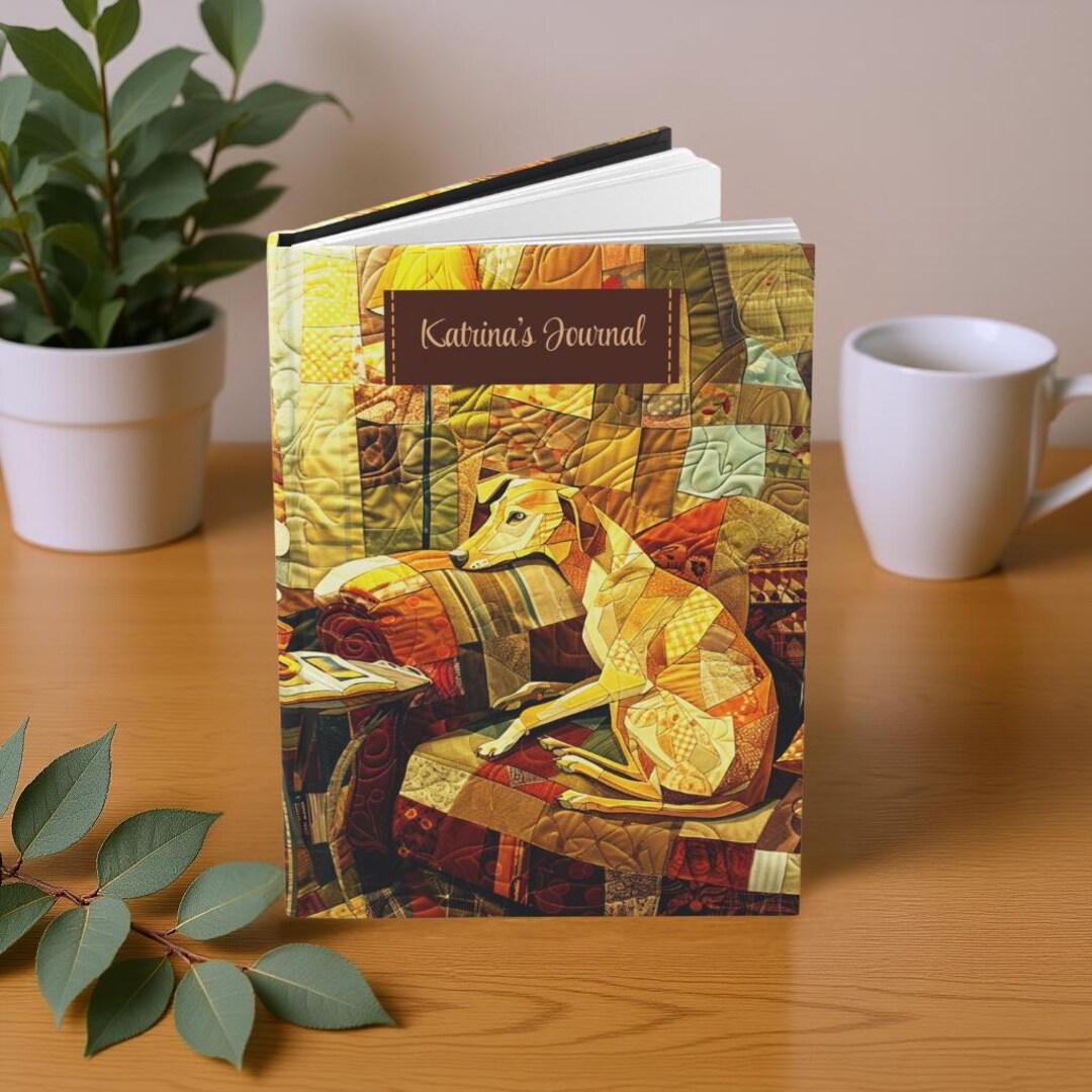 Quilted Look Whippet Journal: Personalized Autumn Dog Lover Gift - Etsy