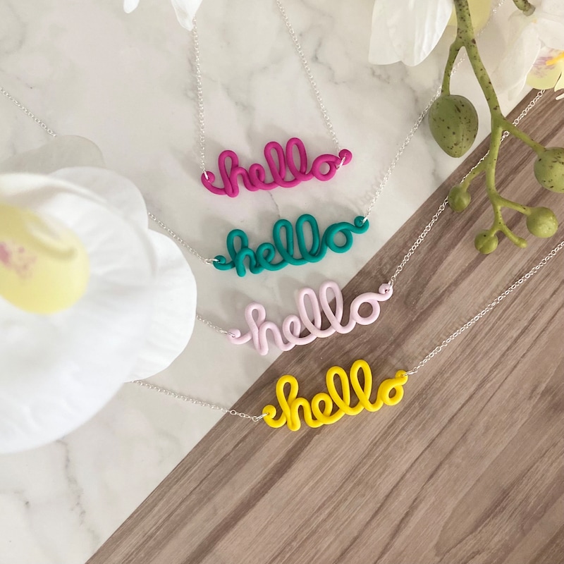 Hello Necklace - Etsy