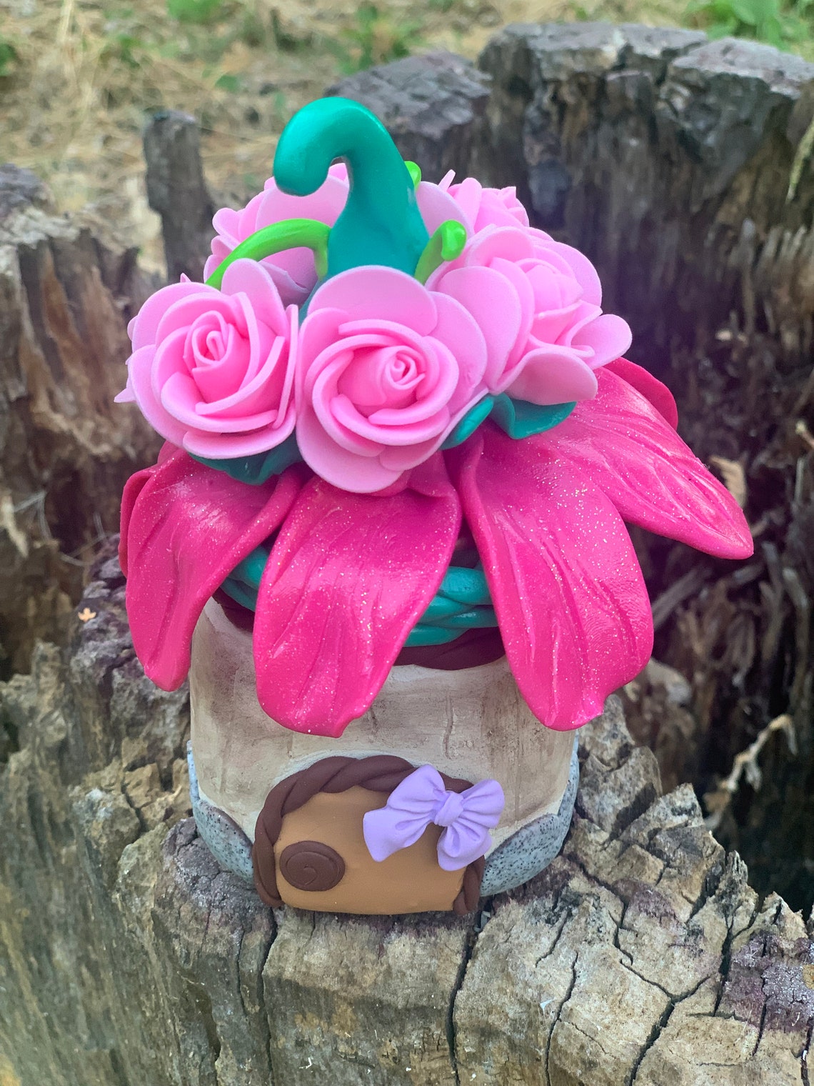 Polymer Clay Jar, Kitchen Jar, Cookies Jar, Fairy House Jar - Etsy
