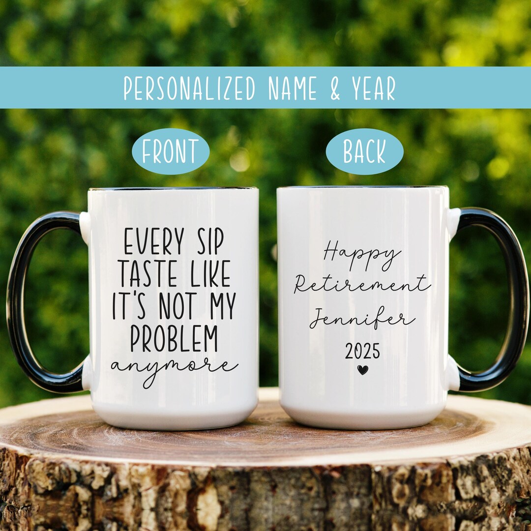Personalized Retirement Coffee Mug Happy Retirement Cup Custom ...