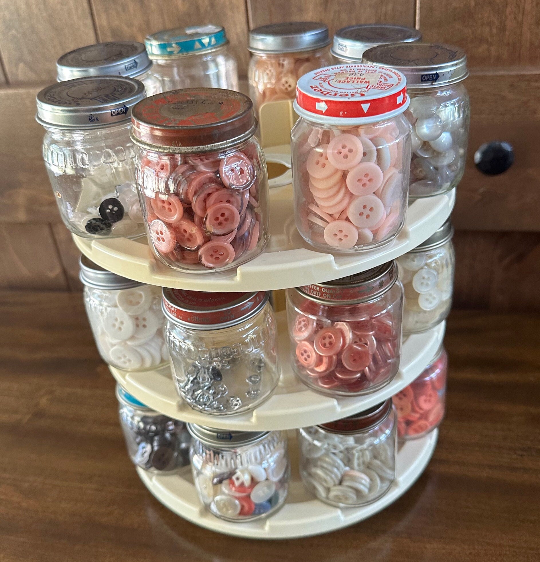 Rare and Cute Vintage Carousel With Vintage Baby Jars Holding Vintage ...