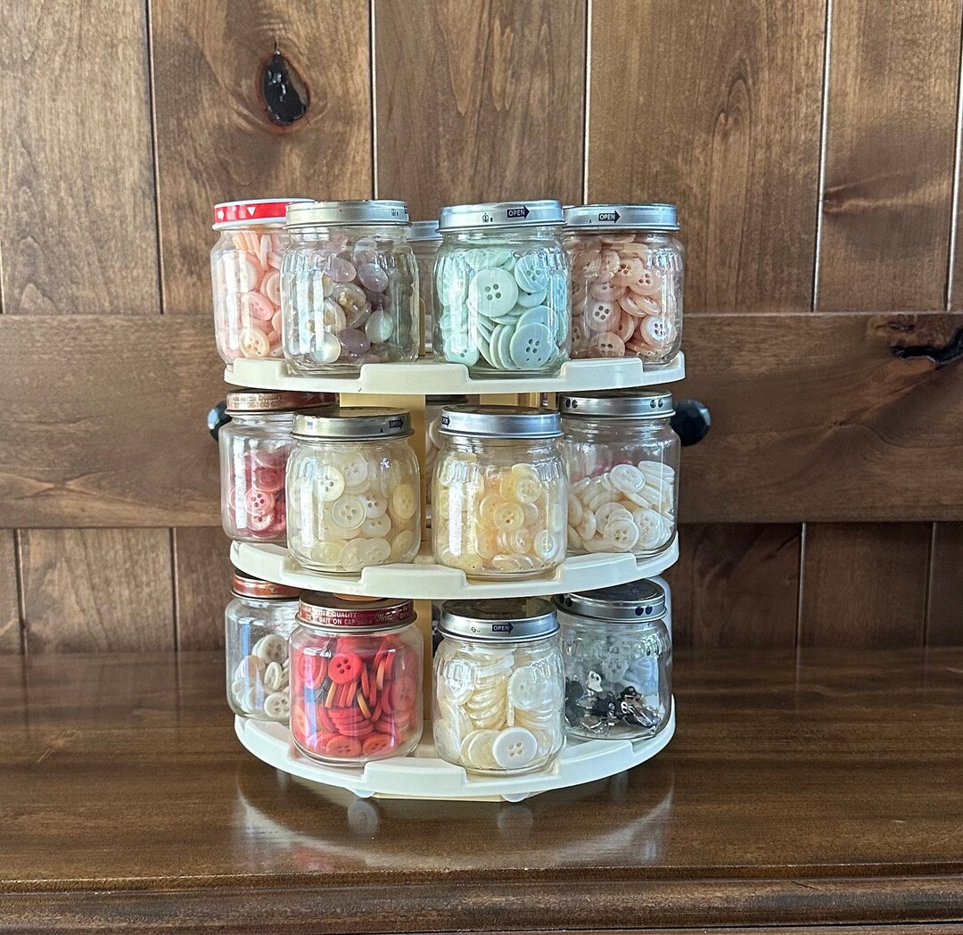 Rare and Cute Vintage Carousel With Vintage Baby Jars Holding Vintage ...