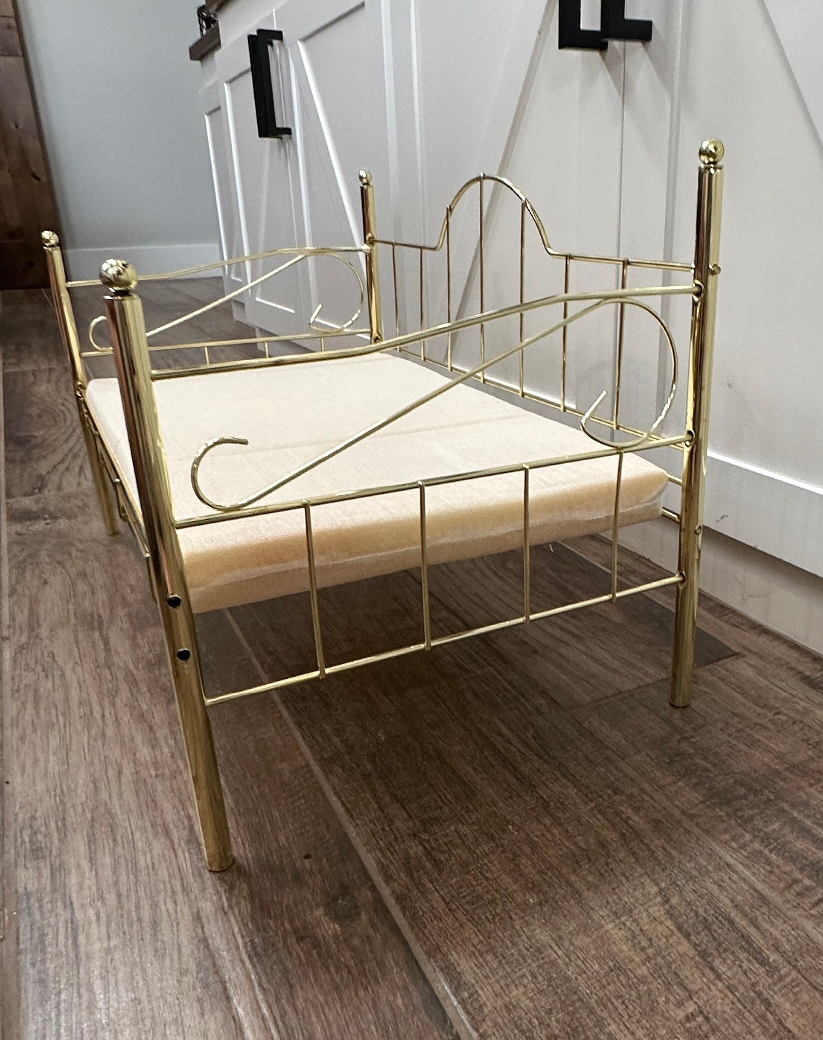 Vintage Brass Doll Daybed With Mattress New in Box - Etsy