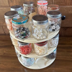 Rare and Cute Vintage Carousel With Vintage Baby Jars Holding Vintage ...