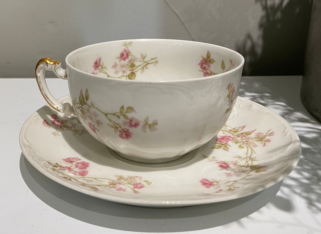 Antique Haviland & Co French Tea Cups and Saucers Set of 4 - Etsy