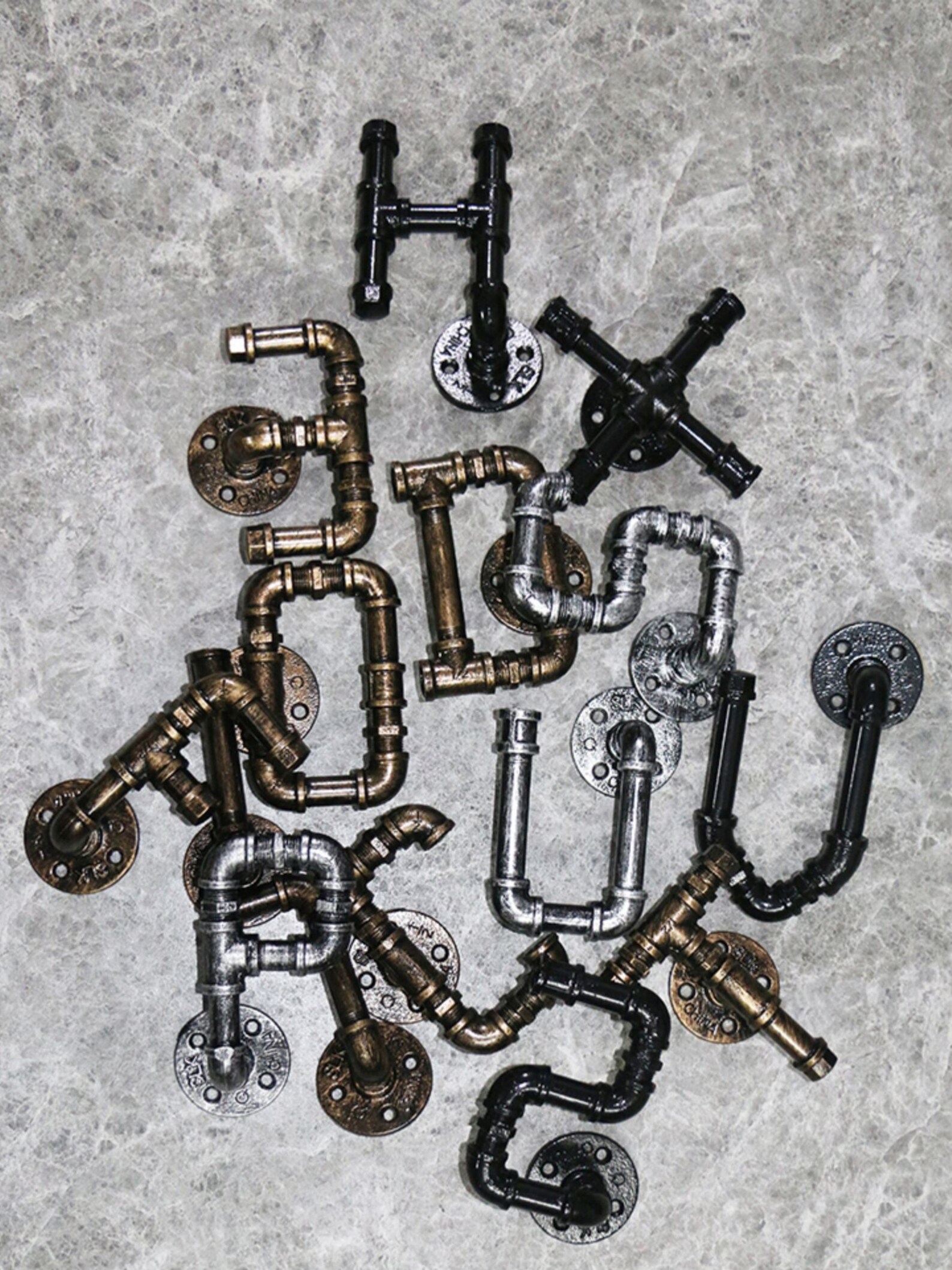 Industrial Wrought Iron Water Pipe Letter and Number Wall Decor ...