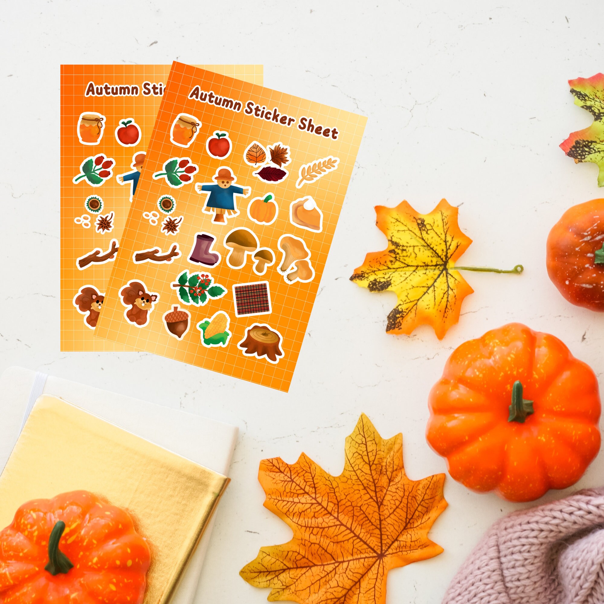 Cute Watercolor Autumn Clipart Fall PNG Illustration for - Etsy