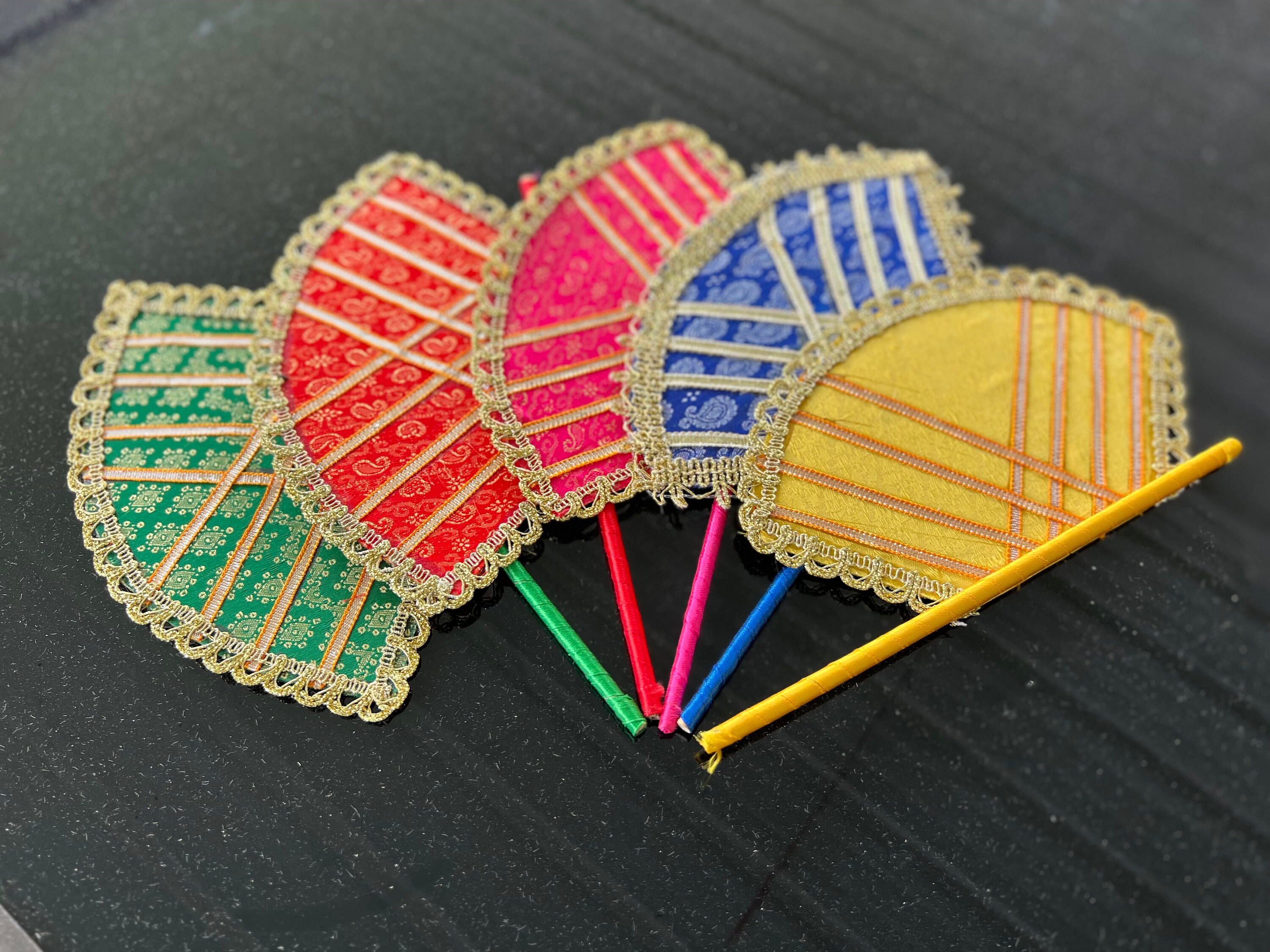 Dholki Decor - Plastic Fans - Party Favor - Mehndi/sangeet/wedding ...